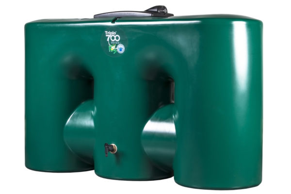 700L TRIPLO Polytank Water Tank - Green - Garden Water Butts